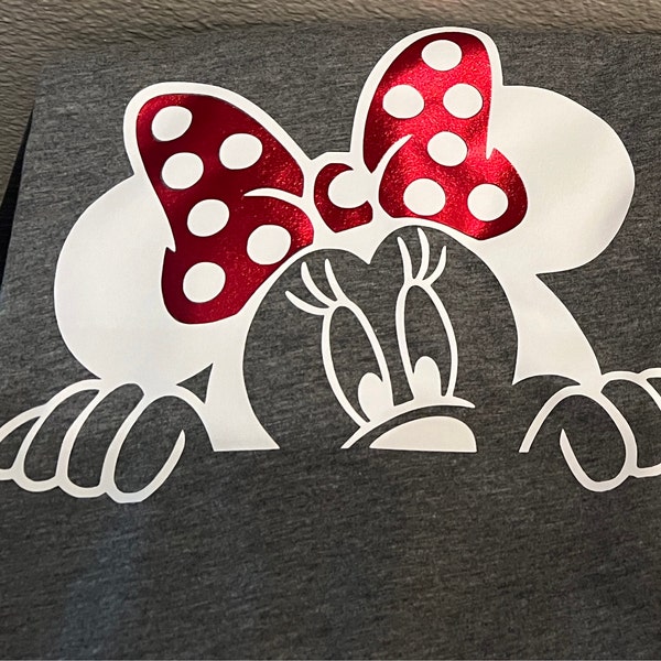 Minnie Peeking Svg, Minnie Face Svg, Cut Files for Cricut Silhouette ...
