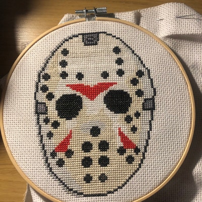 Friday the 13th Cross Stitch Pattern Jason Voorhees Cross - Etsy