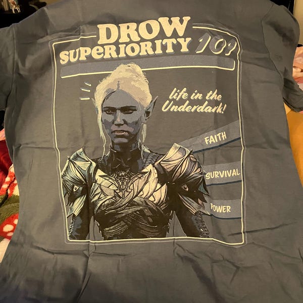Drow Superiority 101! Baldurs Gate 3 Inspired Shirt Parody Shirt - Etsy
