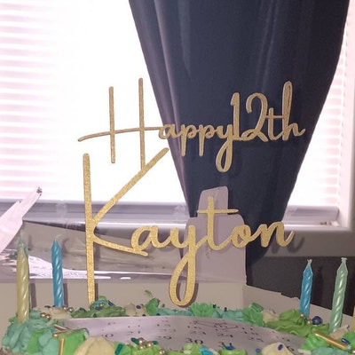 Personalized Cake Topper, Custom Cake Topper, Engraved Clear Acrylic ...