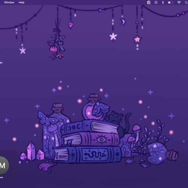 Moth Magic Computer Desktop Theme Background Wallpaper Organizer Set - Etsy