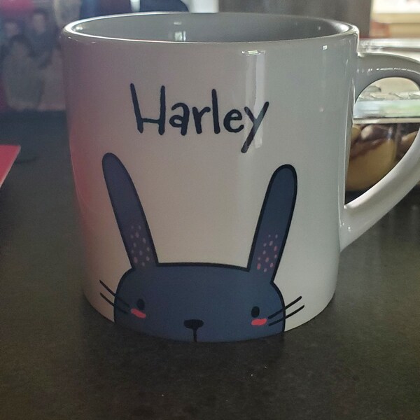 Cute Personalised Easter Bunny Mini Mug - Various Colours - Unique Gift ...