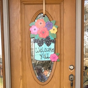 Front Door Decor, Spring Door Hanger, Summer Door Hanger, Spring Wreath ...