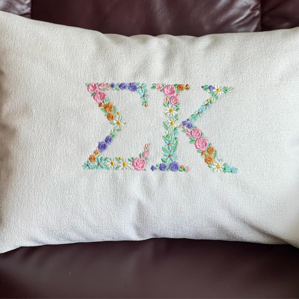 Machine Embroidery Design Greek Alphabet Dainty Floral Sorority Font 95 ...