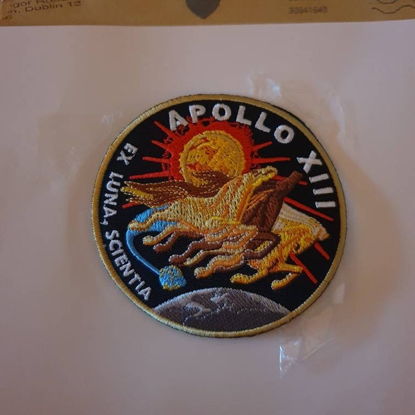 Apollo 13 Mission Patch (3.5 Inch) Embroidered Iron-on / Sew-on Badge ...