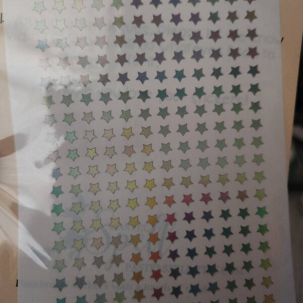 4mm Holographic Star Stickers, Tiny Stars Stickers, Vinyl Holo Stickers ...