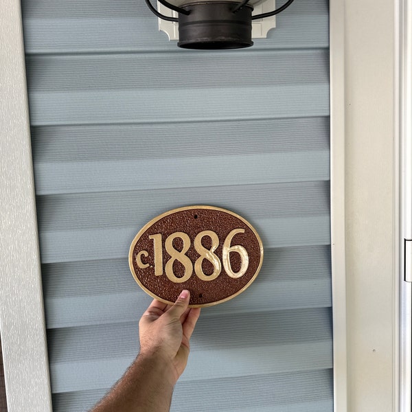 House or Business Year Established/circa/built Placard Sign / Custom ...