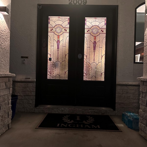 Decorative Window Tinting Film Custom Flower Pattern, Stained Glass ...