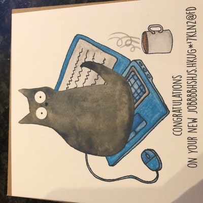 New Job Card, New Job, Funny Cat Card, Cat Card. - Etsy UK