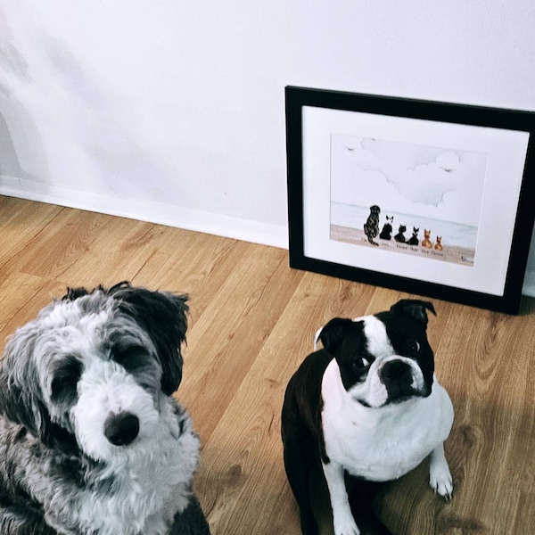 Personalized Dog Gift, Pet Portrait, Dog Lover Gift, Dog Illustration ...