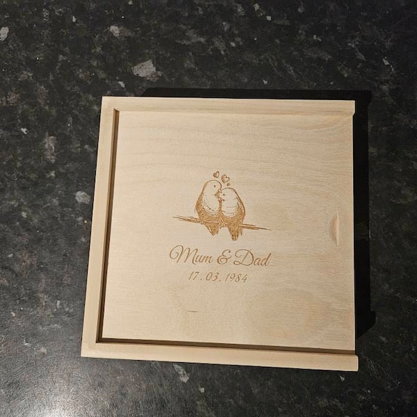 4x6 Wood Print Box | 4x6 Photo Box for Photos and USB Drive (15x10 Cm ...