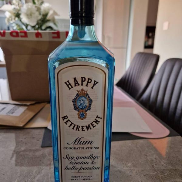 Personalised Gin Label: Special Birthday Gift, Custom Text - Etsy UK