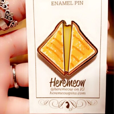 Grilled Cheese Enamel Pin Junk Food Lapel Pin Badge - Etsy