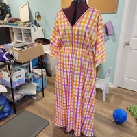 Drifter Gown Pattern. PDF Sewing Pattern and Tutorial. Printable and Projector. Ladies Boho ...