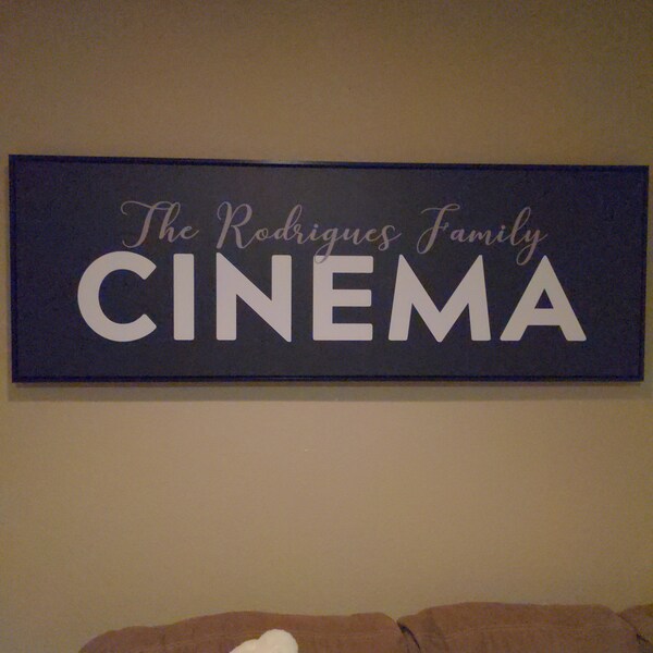 Theater Room Sign | Custom Cinema Sign | Personalized Theater Decor ...