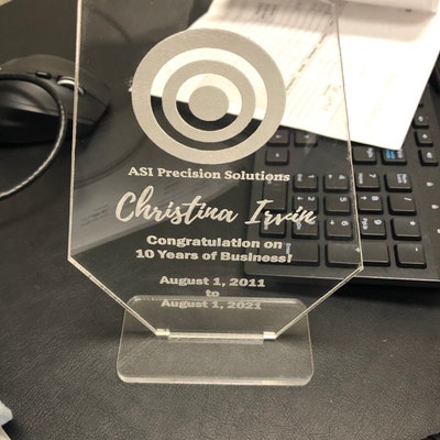 Custom Trophy Custom Award Engraved Plaque Custom Acrylic Award Plaque ...
