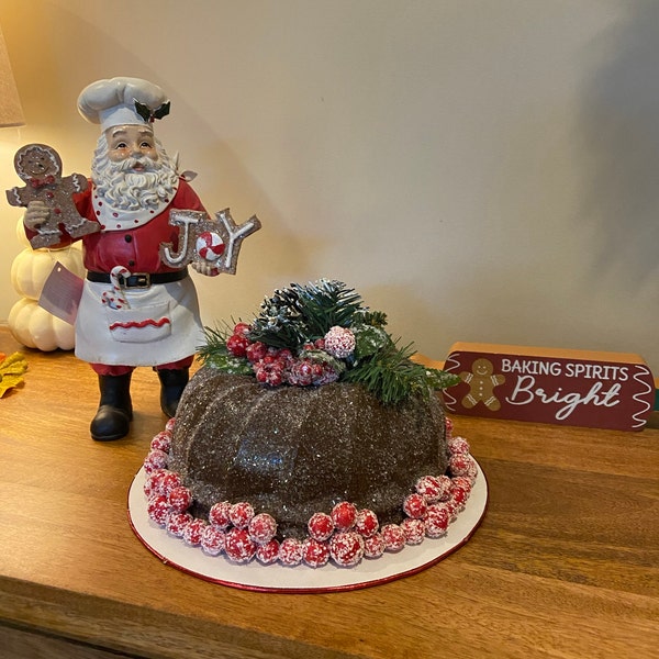 Christmas Bundt Cake, Fake Bake, Christmas Decorations, Holiday - Etsy