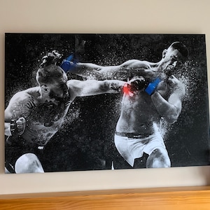 Conor Mcgregor Vs Nate Diaz UFC MMA Grunge Abstract Sports Canvas Art ...