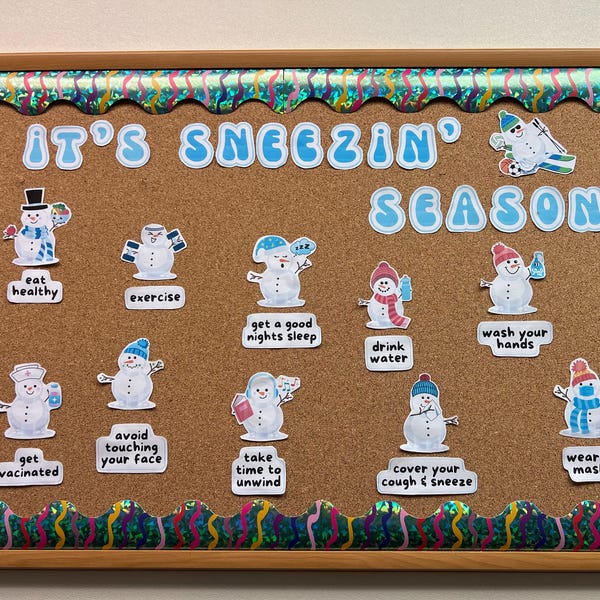 Spring Health Bulletin Board Kit, School Nurse Bulletin Board Set ...