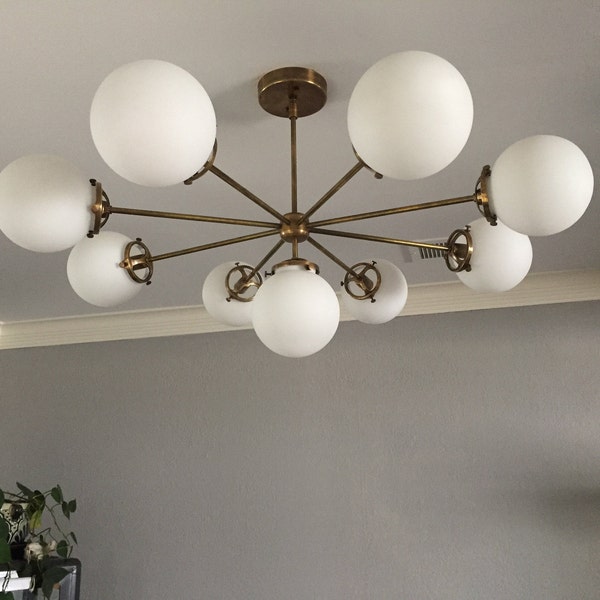 Gorgeous Mid Century Sputnik Chandelier Light Lamp , Large Modern HELIO ...