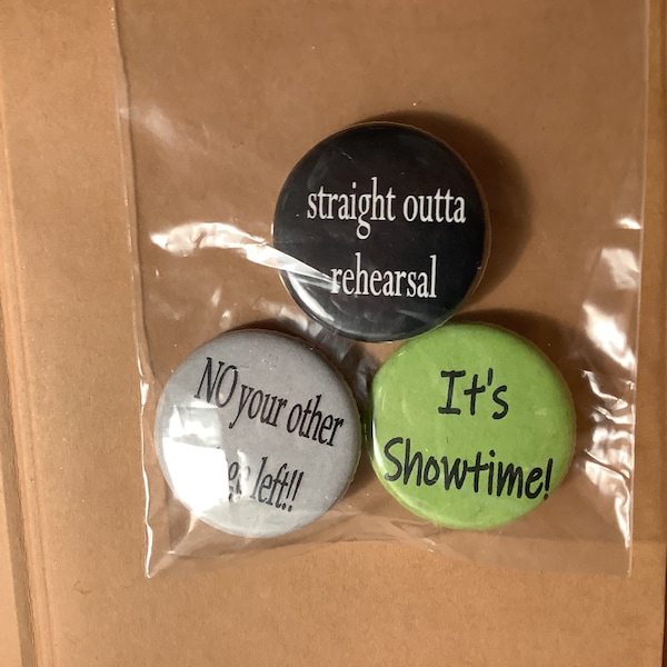 Broadway - Set of 2 Tech Techies Theatre 1.25 Inch Button Pin - Etsy