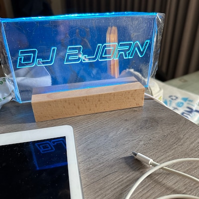 Dj Led Sign, Personalized Dj Gift, Dj Logo Design, Dj Lights, Music ...
