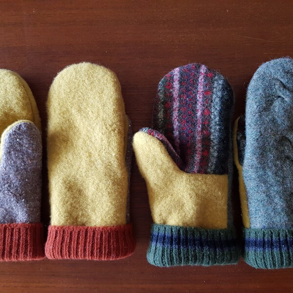 PDF MITTEN PATTERN - Sewing Diy Pattern Tutorial for Upcycled Felted ...