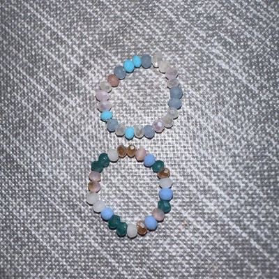 Baby Blue Dainty Beaded Ring - Etsy Canada