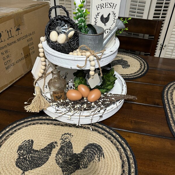 Handcrafted Primitive Christmas Paper Mache Nesting Box Stack Rustic ...