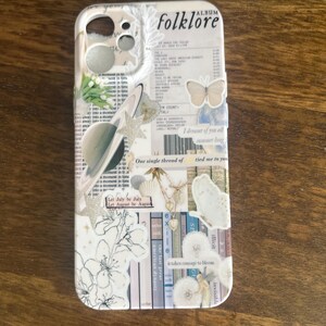 Taylor Evermore Art Phone Case Folklore Lyrics Aesthetic Collage iPhone ...