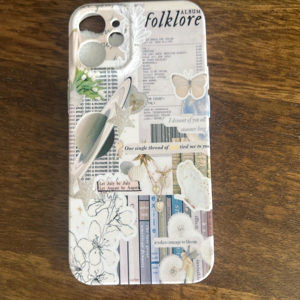 Taylor Folklore Girls Phone Case Lyrics Aesthetic Collage Academia ...