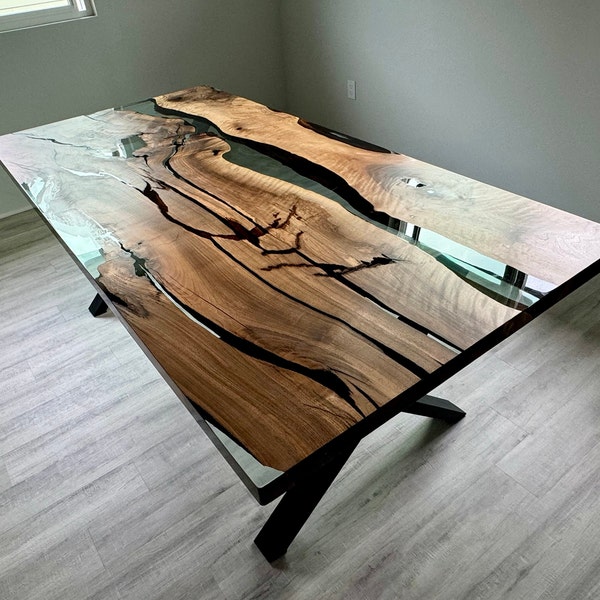 Unique Walnut Epoxy Coffee Table, Side Table,ready TO Shipping,round ...