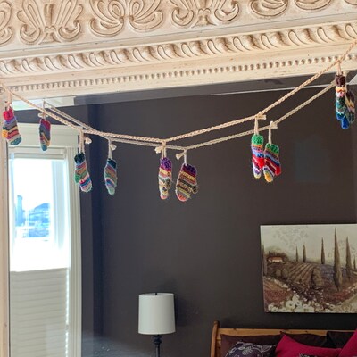 Mitten Key Chain / Handmade Mini Mitt Quarter Keeper Keychain / Mitten ...