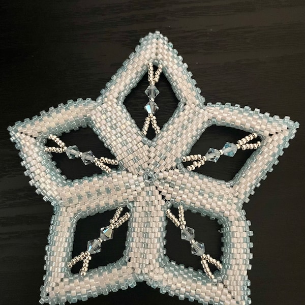 Flat Star Christmas Ornament Pattern Tutorial PDF Gold or Silver - Etsy