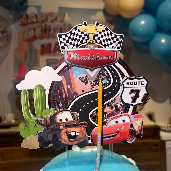 Cars Cake Topper Mcqueen Cake Topper Cars Party - Etsy