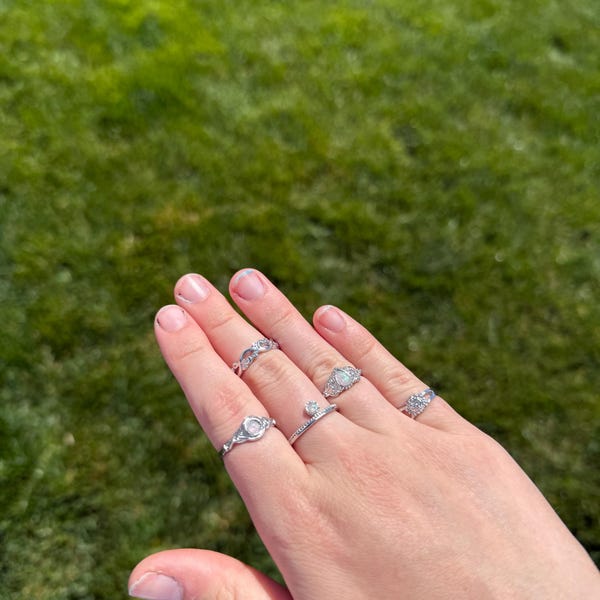 21pcs Stackable Rings Set | Multi Design Rings, Yin Yang, Black Rings ...