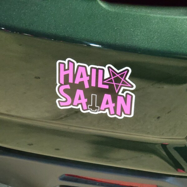 HAIL SATAN Vinyl Sticker 6 Long All Weather, Laminated Decal - Etsy