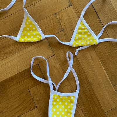 Gold and Black Tiger Stripes Print Micro Coverage Top Scrunch Butt ...