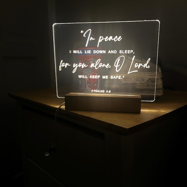 Personalized Bible Verse LED Light, Custom Favorite Bible Verse Gift ...