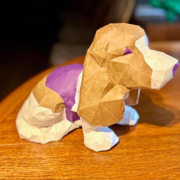 Kitten Papercraft Template, PDF, 3D Paper Model Cat, Home Decor, DIY ...