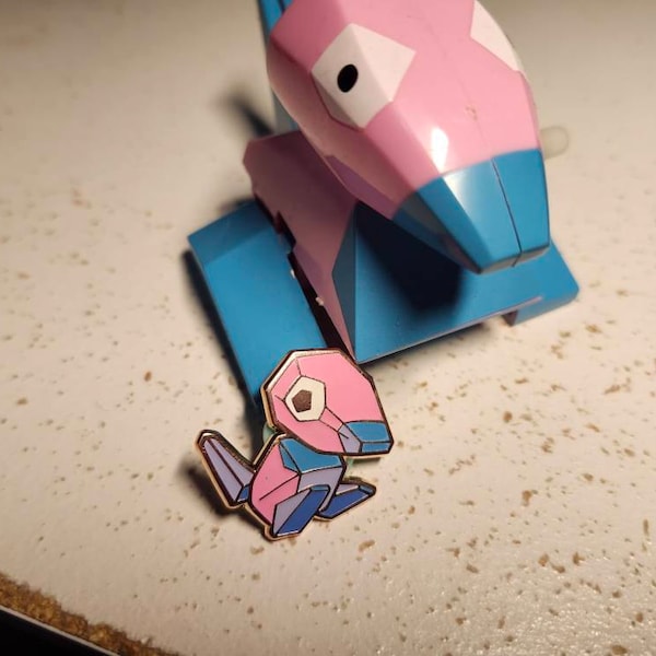 Porygon Glow-in-the-dark Hard Enamel Pin - 1in. - Etsy