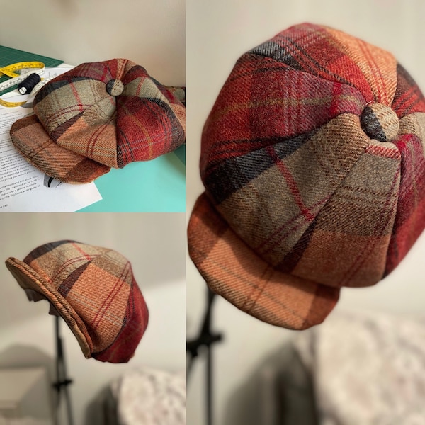DIGITAL SEWING PATTERN - Taylor, 1920's Gatsby Newsboy Driving Cap for ...