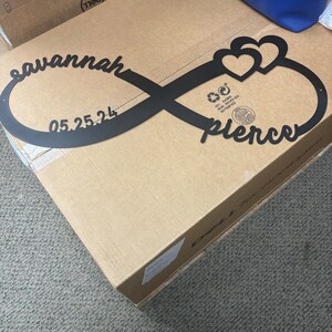 Personalized Wedding Gift for Couple Custom Infinity Sign Wedding Date ...