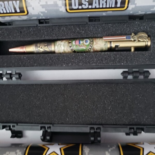 United States Army Bolt Action Pen (USA) - Army Retirement Gift - Army ...