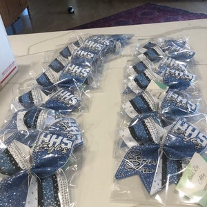 The Gaucho Custom Glitter Cheer Bow Covered in Rhinestones. - Etsy