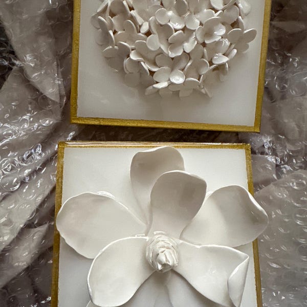 French Blue Bee Intaglio 6x6, Wall Art, Bee Decor, Plaster Intaglio - Etsy