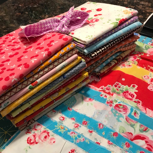 Vintage Style 3 Pound Fabric Bundle, Designer Quality Cotton Quilting ...