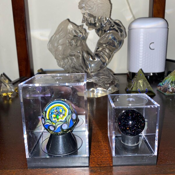 Acrylic Showcase Box for Display, 2 3/16" Tall X 1 3/16" Wide on Four ...