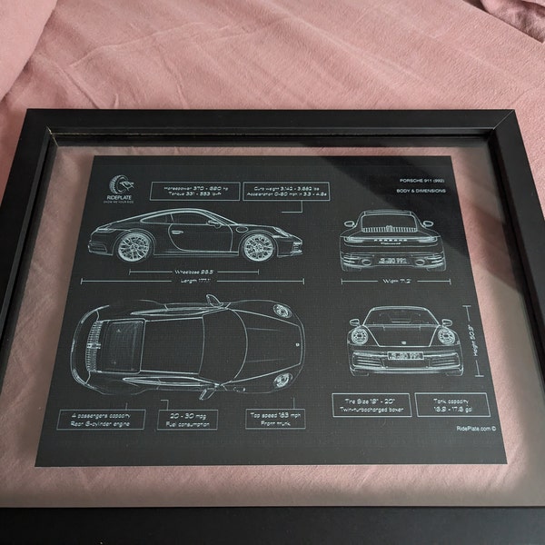 Jaguar F-type R Metal Blueprint Poster | 2014 - 2019 | Car Enthusiast ...