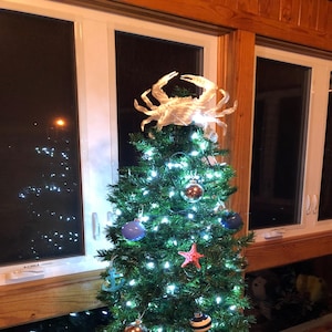 Crab, Christmas, Tree Topper, Beach Home Decor, Wall Hanging or Yard ...